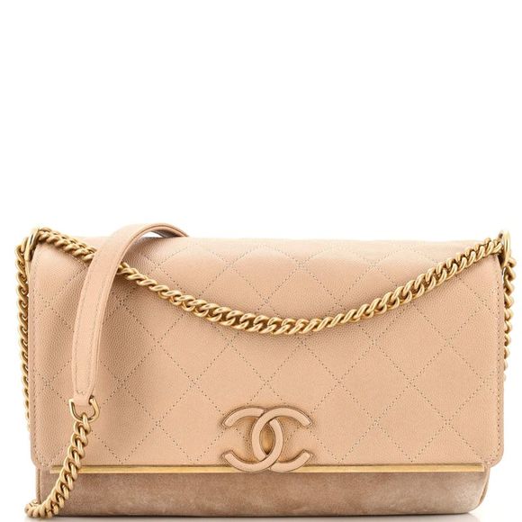CHANEL | Bags | Chanel Lady Coco Flap Bag Quilted Caviar And Suede ...